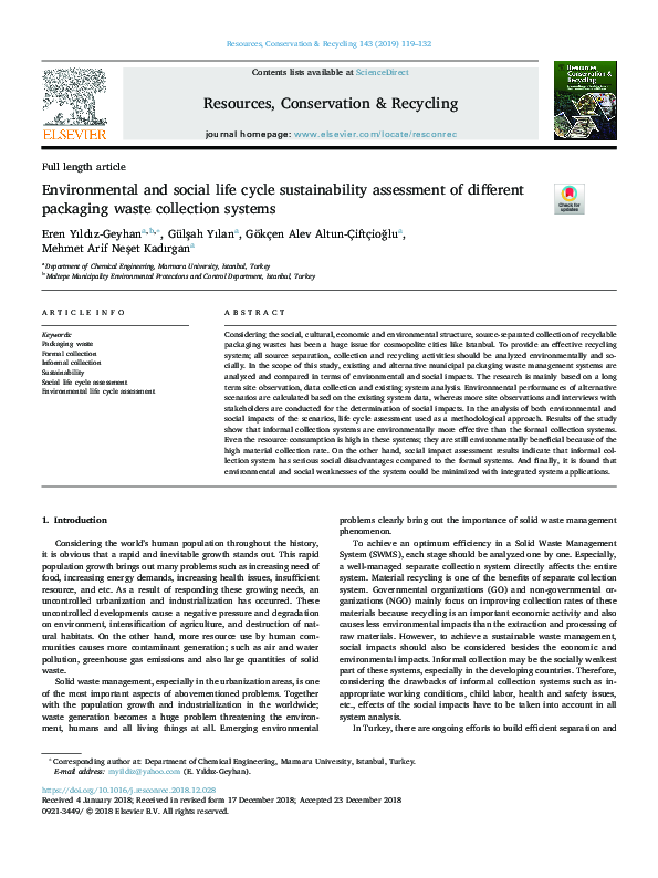 (PDF) Environmental and social life cycle sustainability assessment of ...