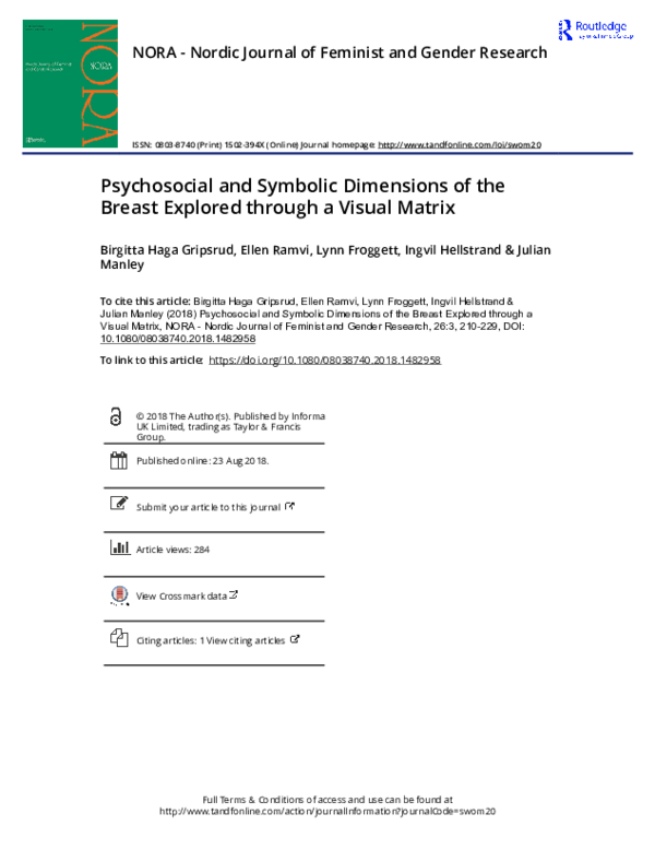(PDF) Psychosocial and Symbolic Dimensions of the Breast Explored ...