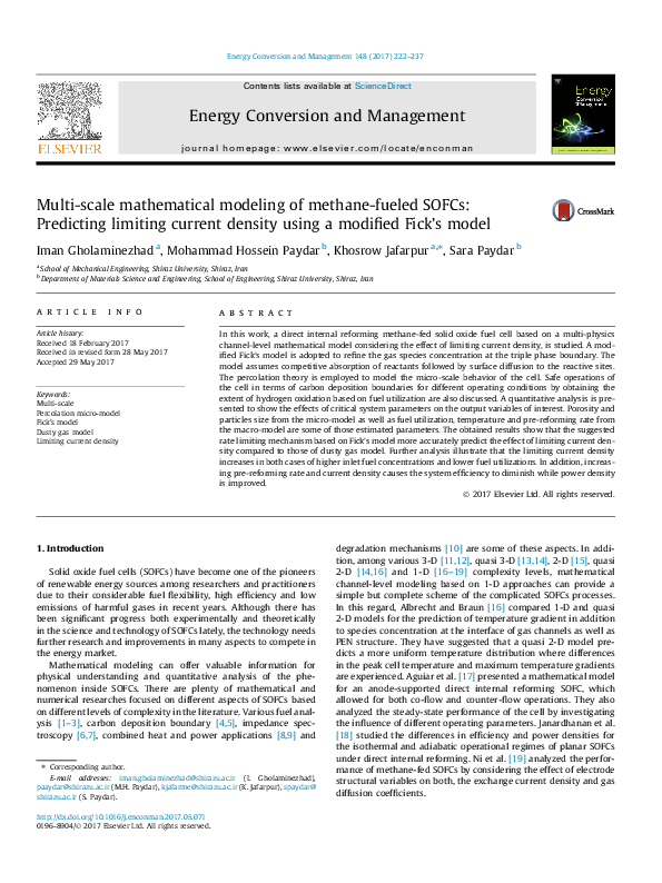 (PDF) Multi-scale mathematical modeling of methane-fueled SOFCs: Predicting limiting current ...