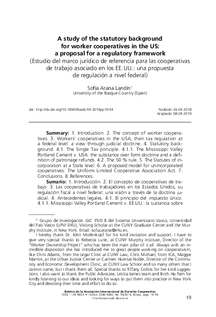 (PDF) A study of the statutory background for worker cooperatives in ...