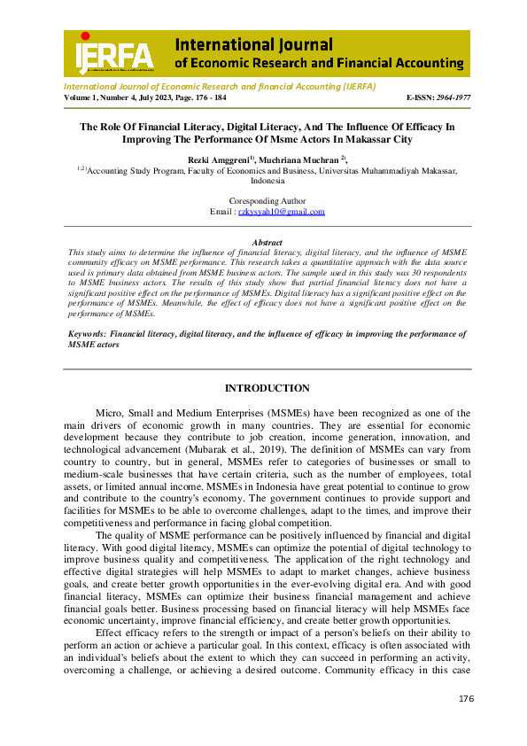 (PDF) The role of financial literacy, digital literacy, and the ...
