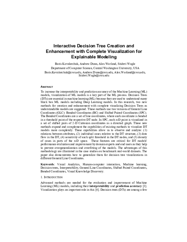 (PDF) Interactive Decision Tree Creation and Enhancement with Complete ...