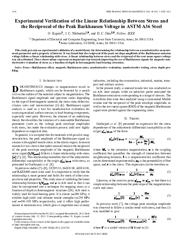 (PDF) Experimental Verification of the Linear Relationship between IR Extinction and Liquid ...