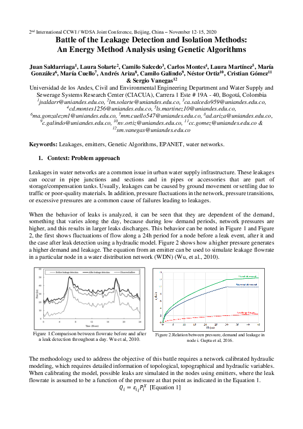 (PDF) Battle of the Leakage Detection and Isolation Methods: An Energy Method Analysis using ...