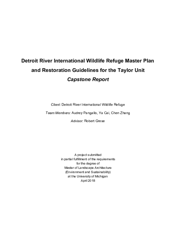 (PDF) Detroit River International Wildlife Refuge Master Plan and ...