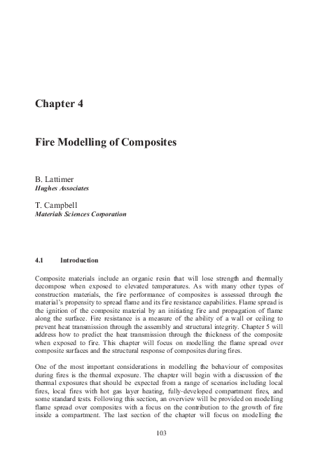 (PDF) Fire Modelling of Composites