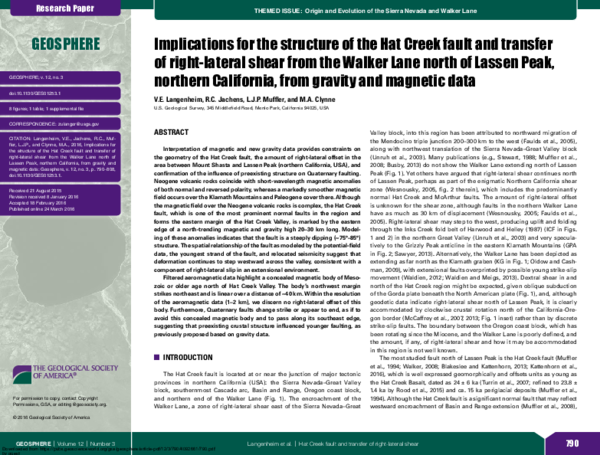 (PDF) Implications for the structure of the Hat Creek fault and ...