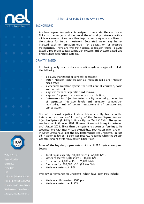 (PDF) Subsea Separation Systems