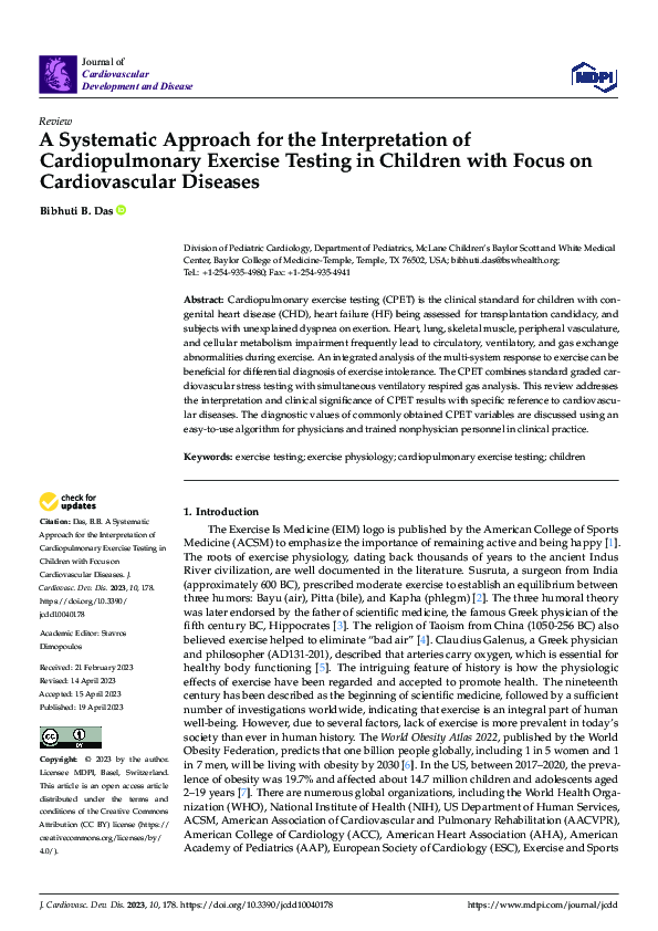 (PDF) A Systematic Approach for the Interpretation of Cardiopulmonary ...