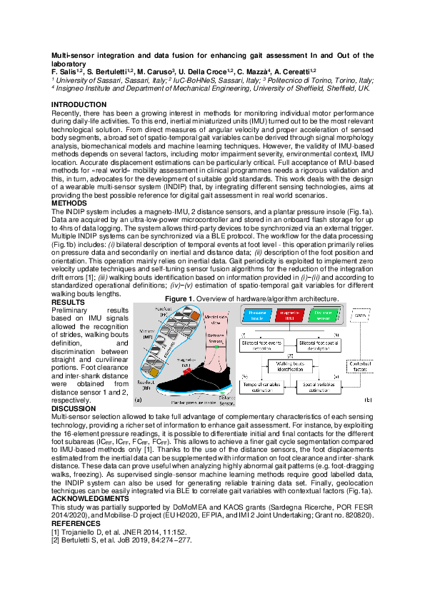 (PDF) Multi-sensor integration and data fusion for enhancing gait assessment in and out of the ...