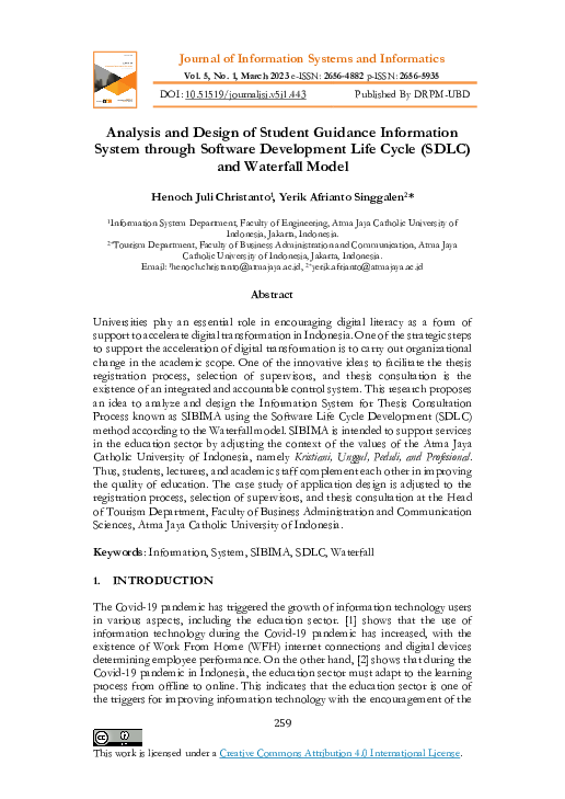 (PDF) Analysis and Design of Student Guidance Information System ...