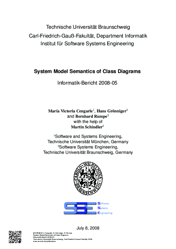 (PDF) System Model Semantics of Class Diagrams