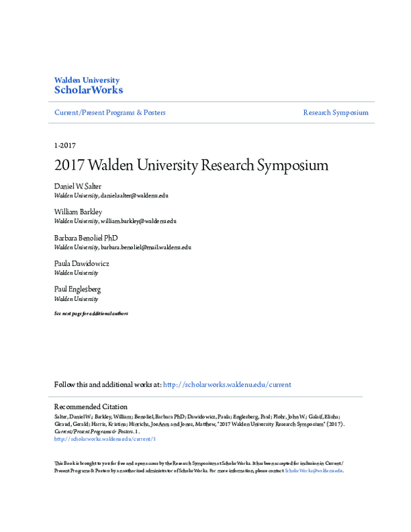 (PDF) 2017 Walden University Research Symposium