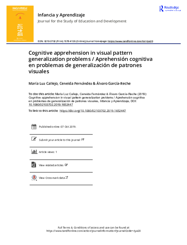 (PDF) Cognitive apprehension in visual pattern generalization problems ...