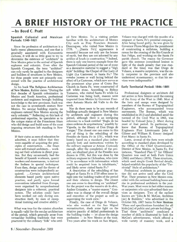 (PDF) A Brief History of the Practice of Architecture in New Mexico