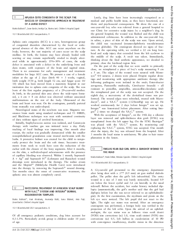 (PDF) 12 Successful treatment of avulsion scalp injury with V.A.C ...