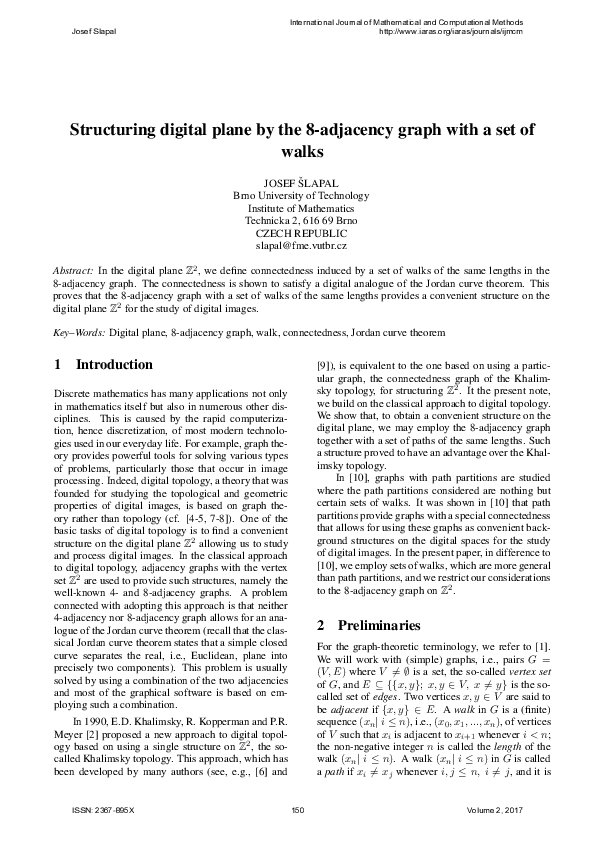(PDF) Structuring Digital Plane by the 8-Adjacency Graph with a Set of ...