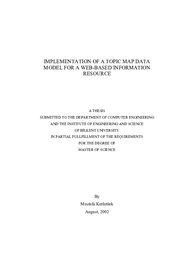 Pdf Implementation Of A Topic Map Data Model For A Web Based Information Resource