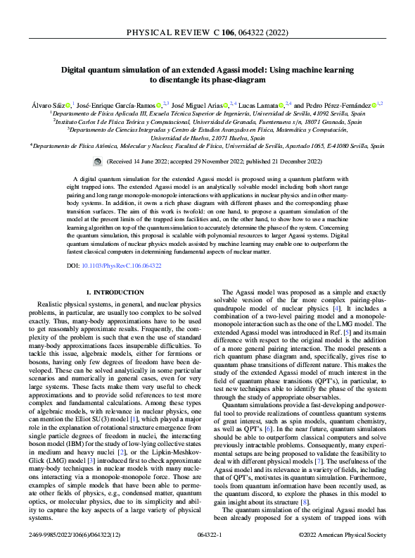(PDF) Digital quantum simulation of an extended Agassi model: Using ...