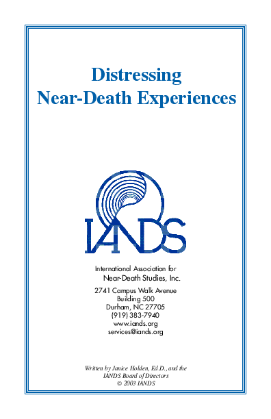 (PDF) Distressing Near-Death Experiences