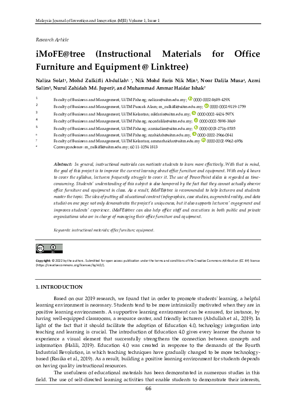 (PDF) iMoFE@tree (Instructional Materials for Office Furniture and ...