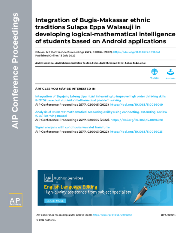 (PDF) Integration of Bugis-Makassar ethnic traditions Sulapa Eppa ...