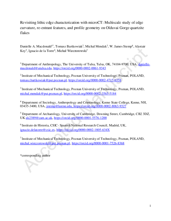 (PDF) Revisiting lithic edge characterization with microCT: multiscale ...