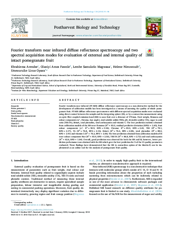 Pdf Fourier Transform Near Infrared Diffuse Reflectance Spectroscopy And Two Spectral