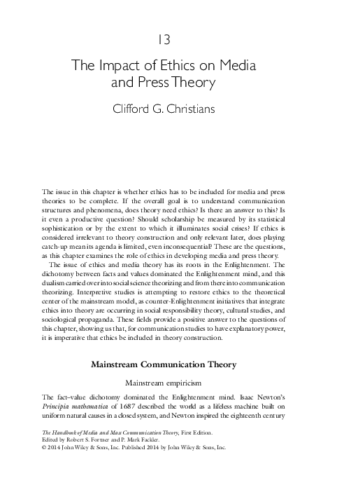 (PDF) The Handbook of media and mass communication theory