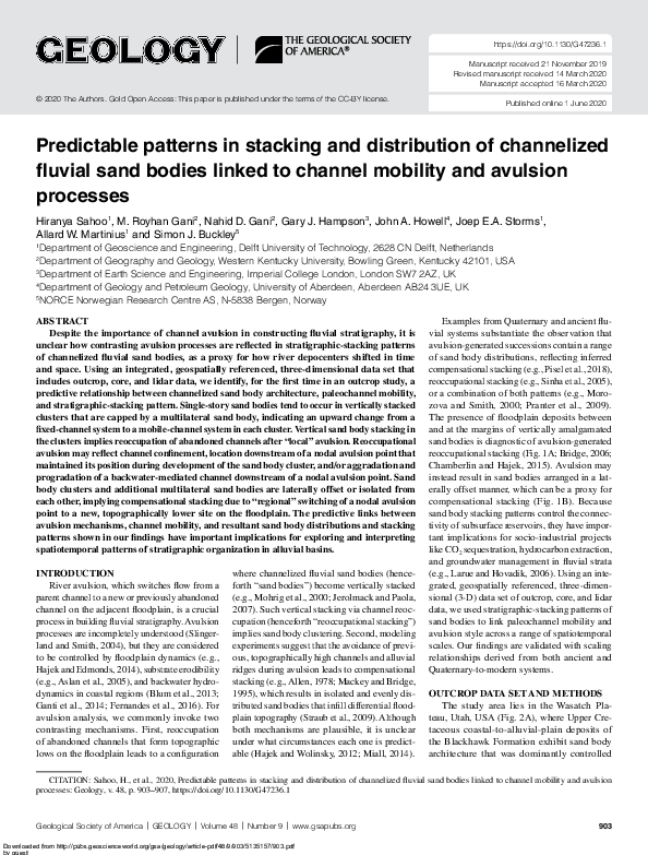 (PDF) Predictable patterns in stacking and distribution of channelized ...
