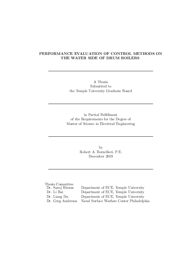 (PDF) Performance Evaluation of Control Methods on the Water Side of ...