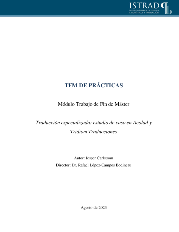 (PDF) Traducción especializada: estudio de caso en Acolad y Tridiom ...