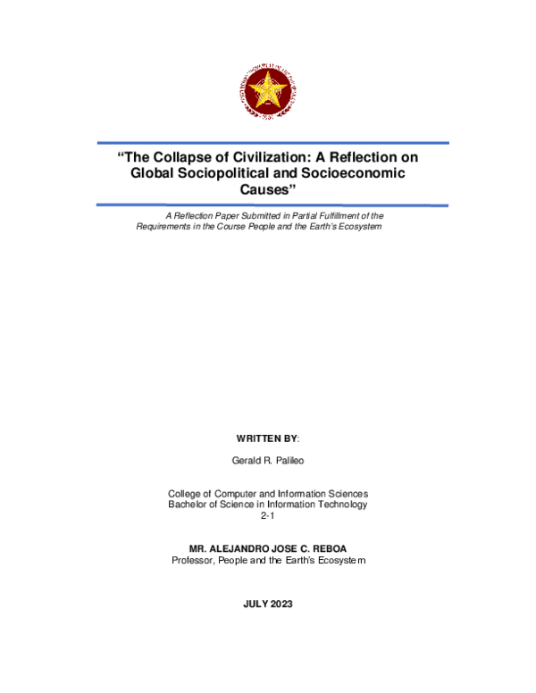 (PDF) "The Collapse of Civilization: A Reflection on Global ...