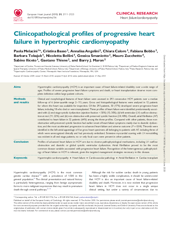 (PDF) Clinicopathological profiles of progressive heart failure in ...