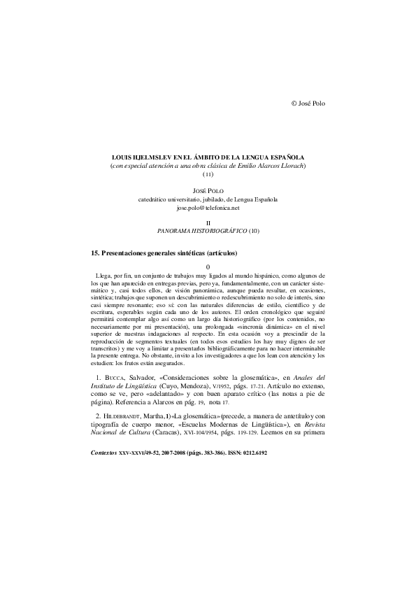 (PDF) Louis Hjelmslev en el ámbito de la Lengua Española (con especial ...