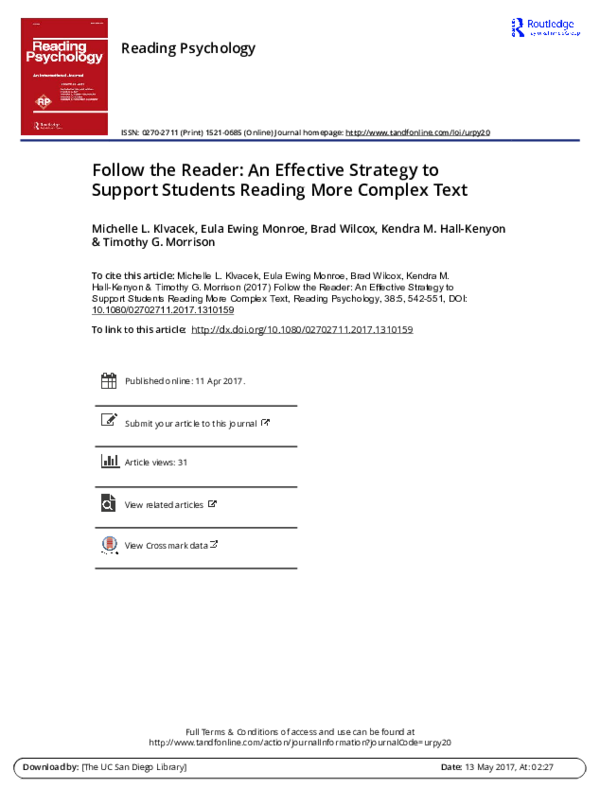 (PDF) Follow the Reader: An Effective Strategy to Support Students ...