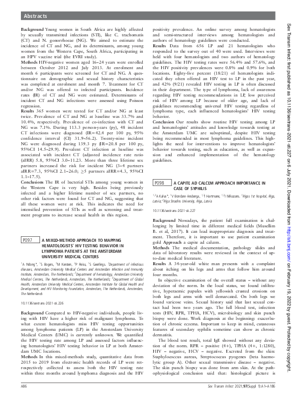 (PDF) P098 A capite ad calcem approach importance in case of syphilis
