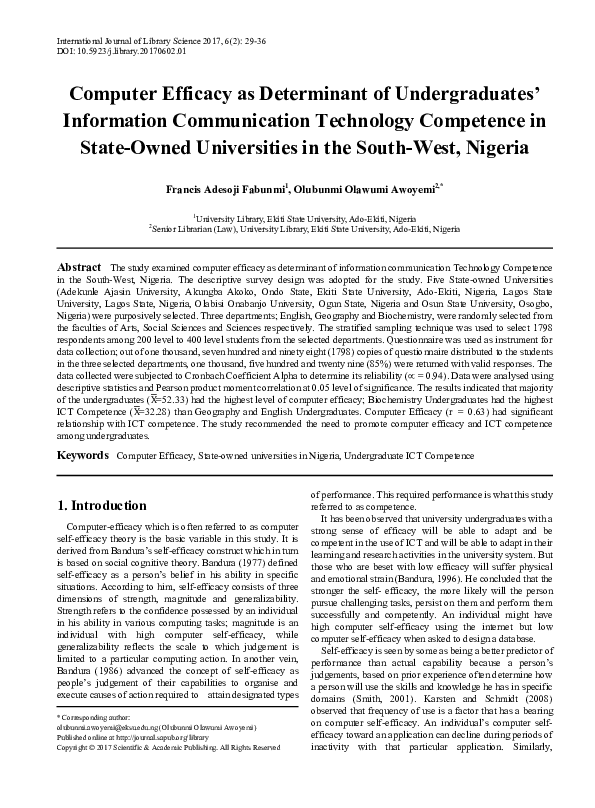 Pdf Determinant Factors Of Information Communication Technology Ict Adoption By Government