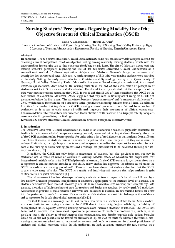 (PDF) Nursing Students' Perceptions Regarding Modality Use of the ...