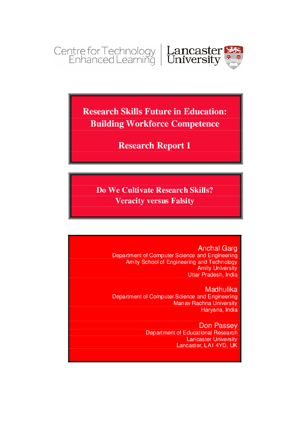 (PDF) Research Skills Future in Education: Building Workforce ...