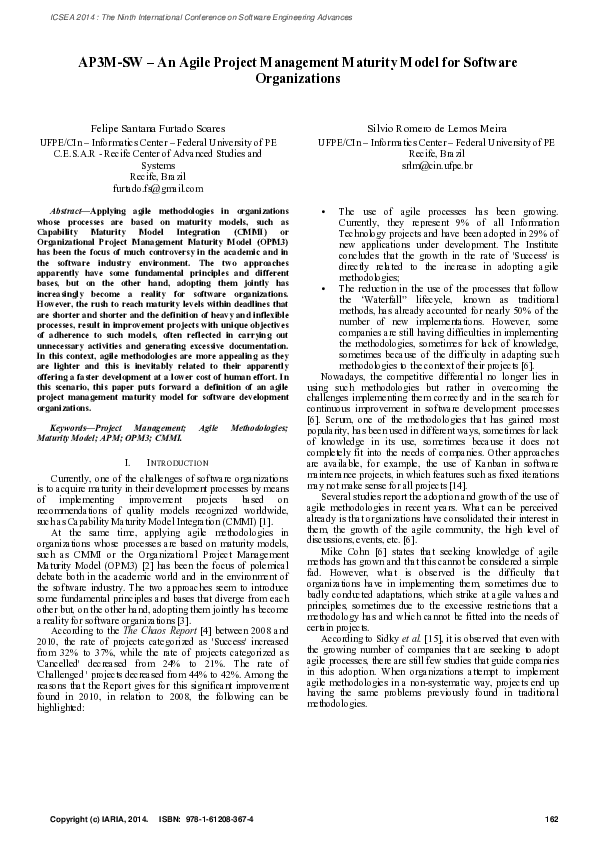 (PDF) AP3M-SW – An Agile Project Management Maturity Model for Software ...