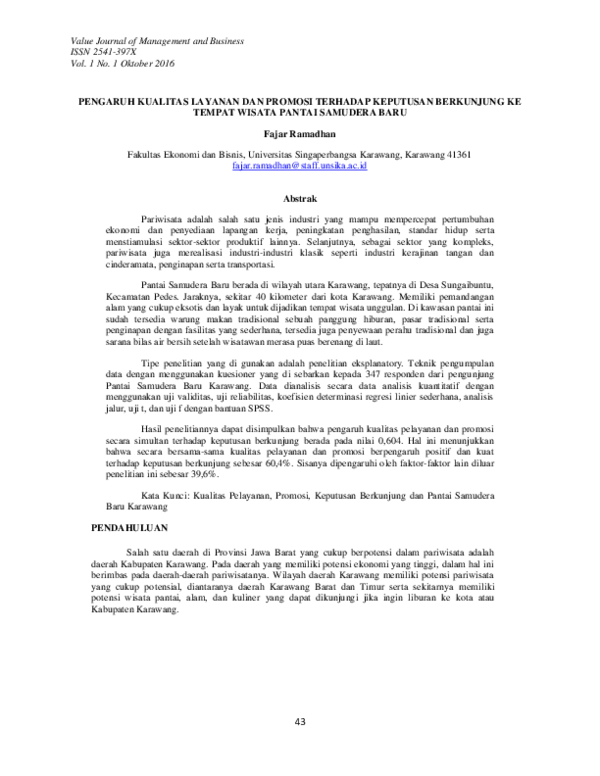 (PDF) Pengaruh Kualitas Layanan Dan Promosi Terhadap Keputusan ...