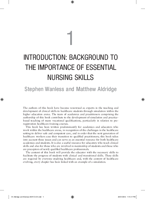 (PDF) Introduction: Background to the Importance of Essential Nursing ...