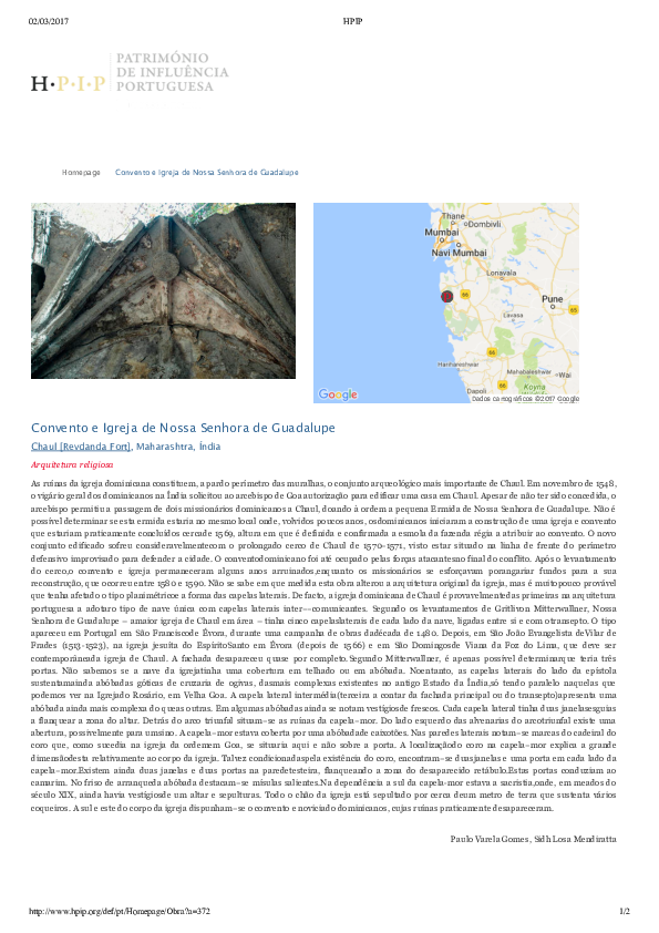 (PDF) Convento e Igreja de Nossa Senhora da Guadalupe, Chaul ...