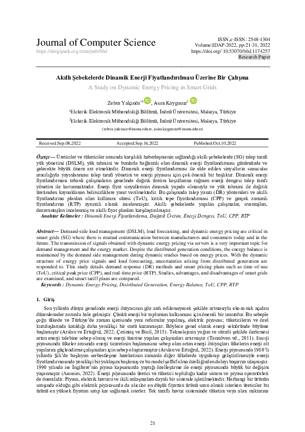 (PDF) A Study on Dynamic Energy Pricing in Smart Grids
