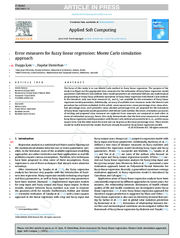 Pdf Error Measures For Fuzzy Linear Regression Monte Carlo Simulation Approach
