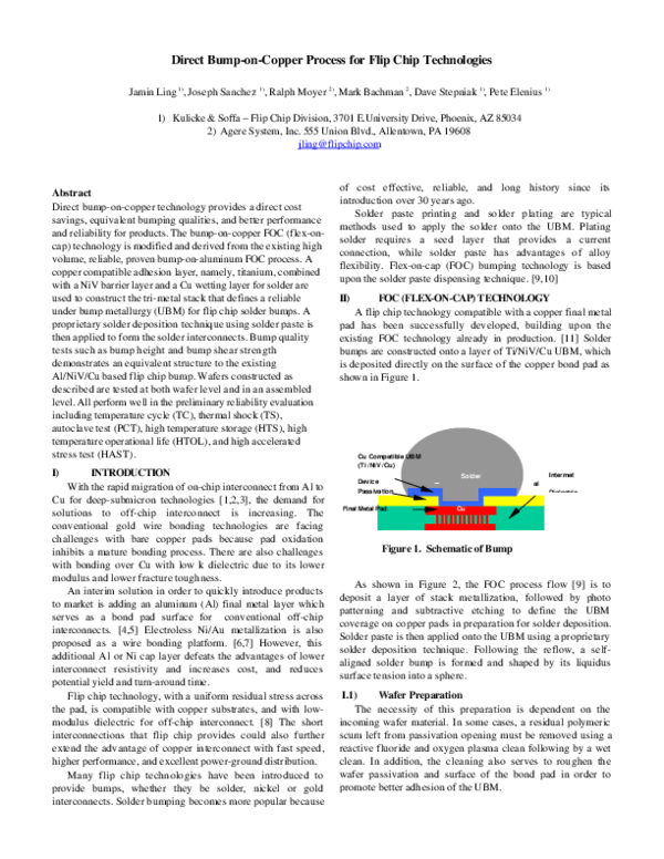 (PDF) Direct bump-on-copper process for flip chip technologies | Peter ...