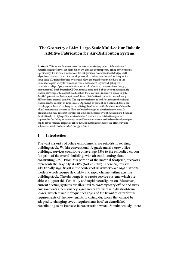 (PDF) The geometry of air: large-scale multi-colour robotic additive ...