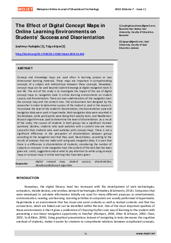(PDF) The Effect of Digital Concept Maps in Online Learning ...