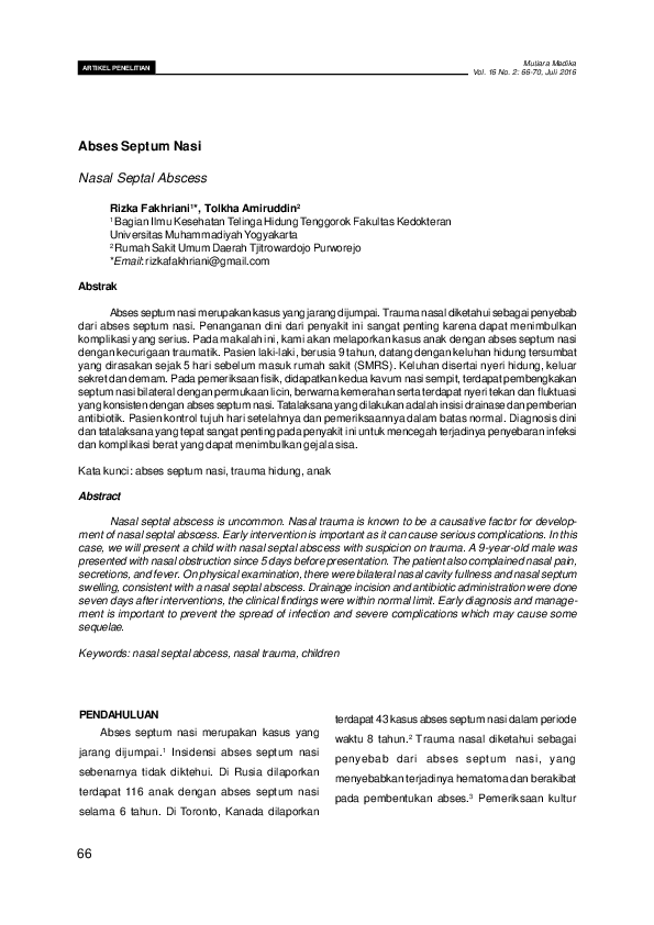 (PDF) Abses Septum Nasi